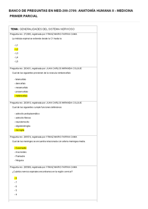 Banco Anatomia II 1 Parcial - BANCO DE PREGUNTAS EN MED-200-2724: ANATOMÍA HUMANA II - MEDICINA ...