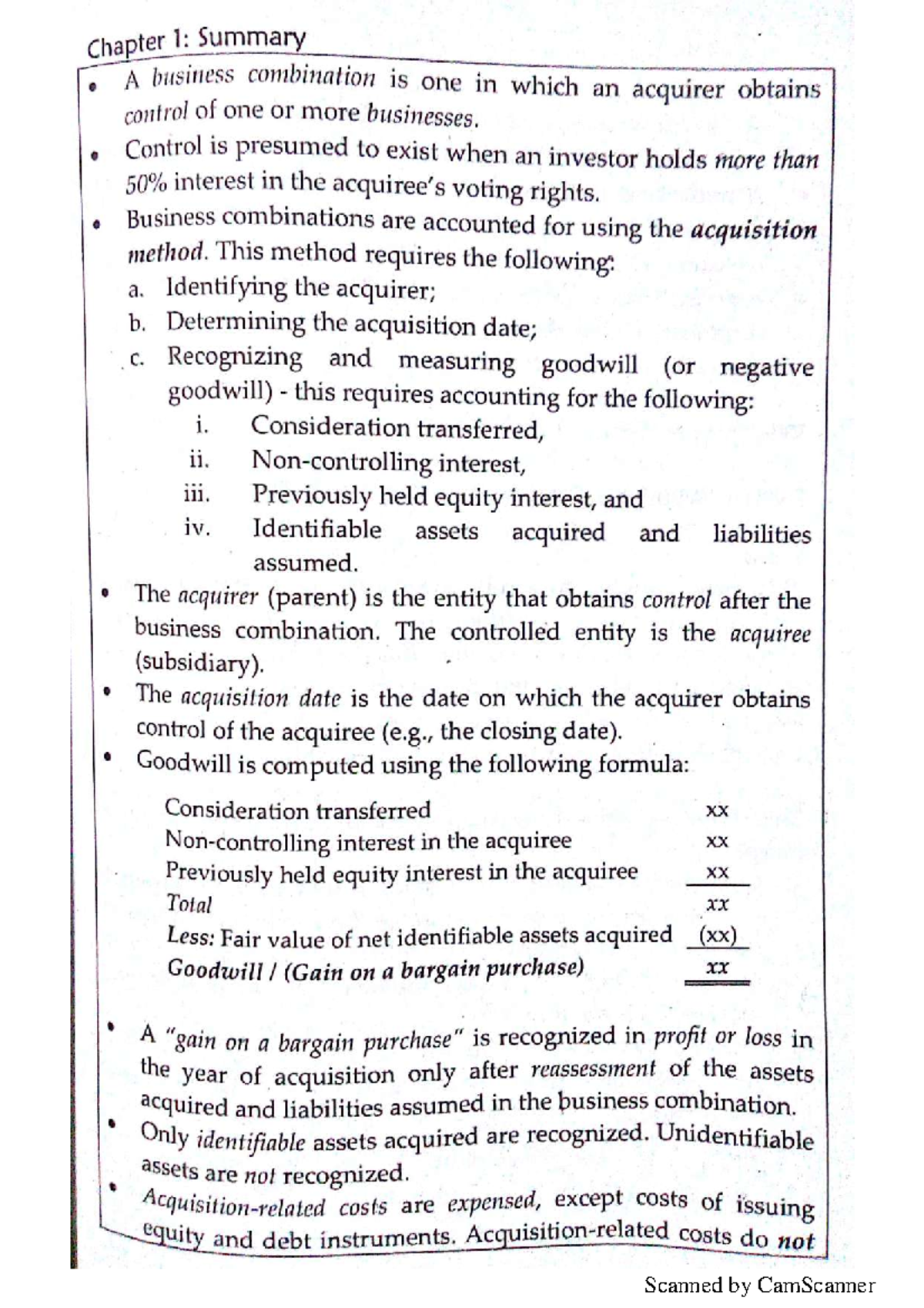 Accounting For Business Combinations 2018 Ed By Millan Bs Accountancy
