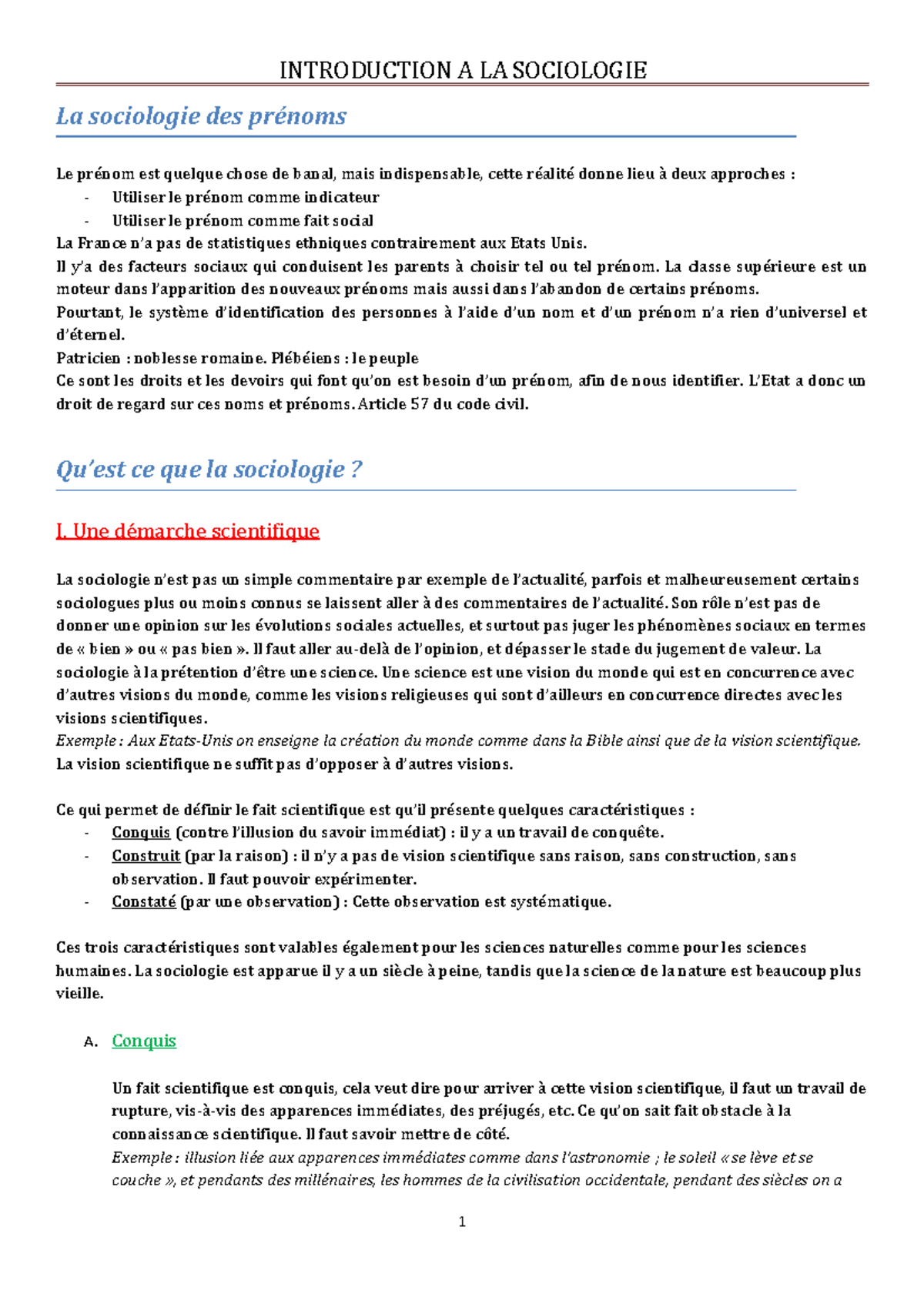S2 Introduction à la sociologie - Warning: TT: undefined function: 32 La sociologie des prénoms ...