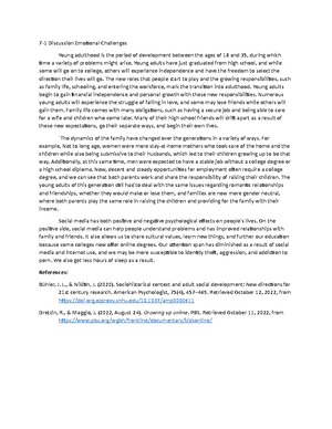 PSY 322 4-1 Discussion Relationships - 4-1 Discussion: Relationships ...