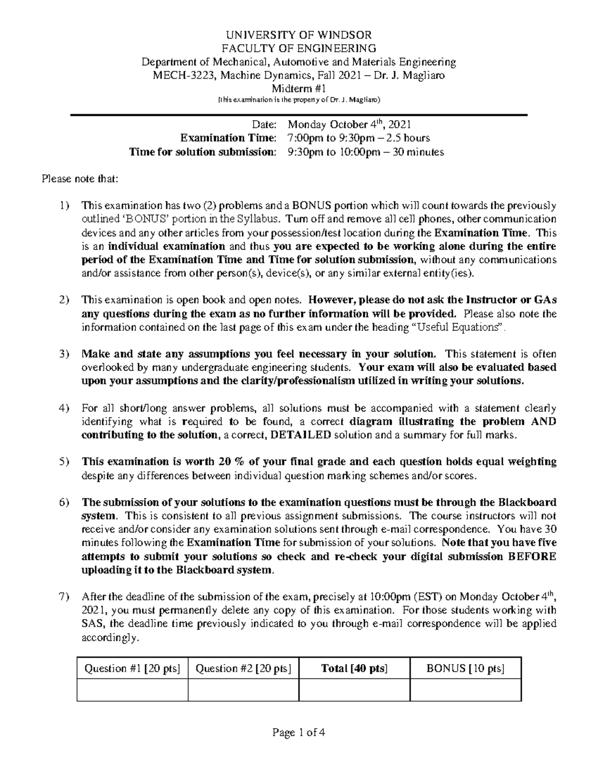 Midterm 1 MECH3223 F2021dsasdasdasdsadasdasdasdasdasdsadfa fasdfa ...