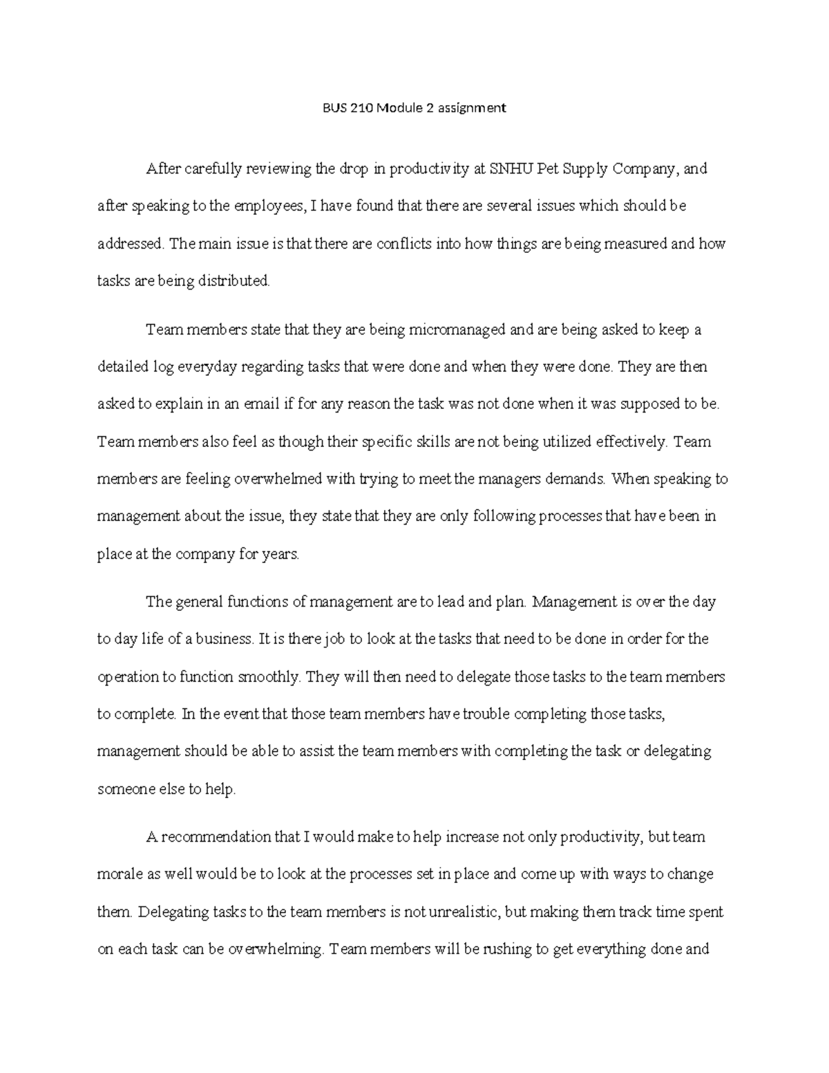 BUS 210 Module 2 assignment - BUS 210 Module 2 assignment After ...