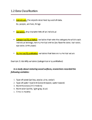 Math 117 Notes and 1.3 Homework - 1 Data Collection and Experimental ...