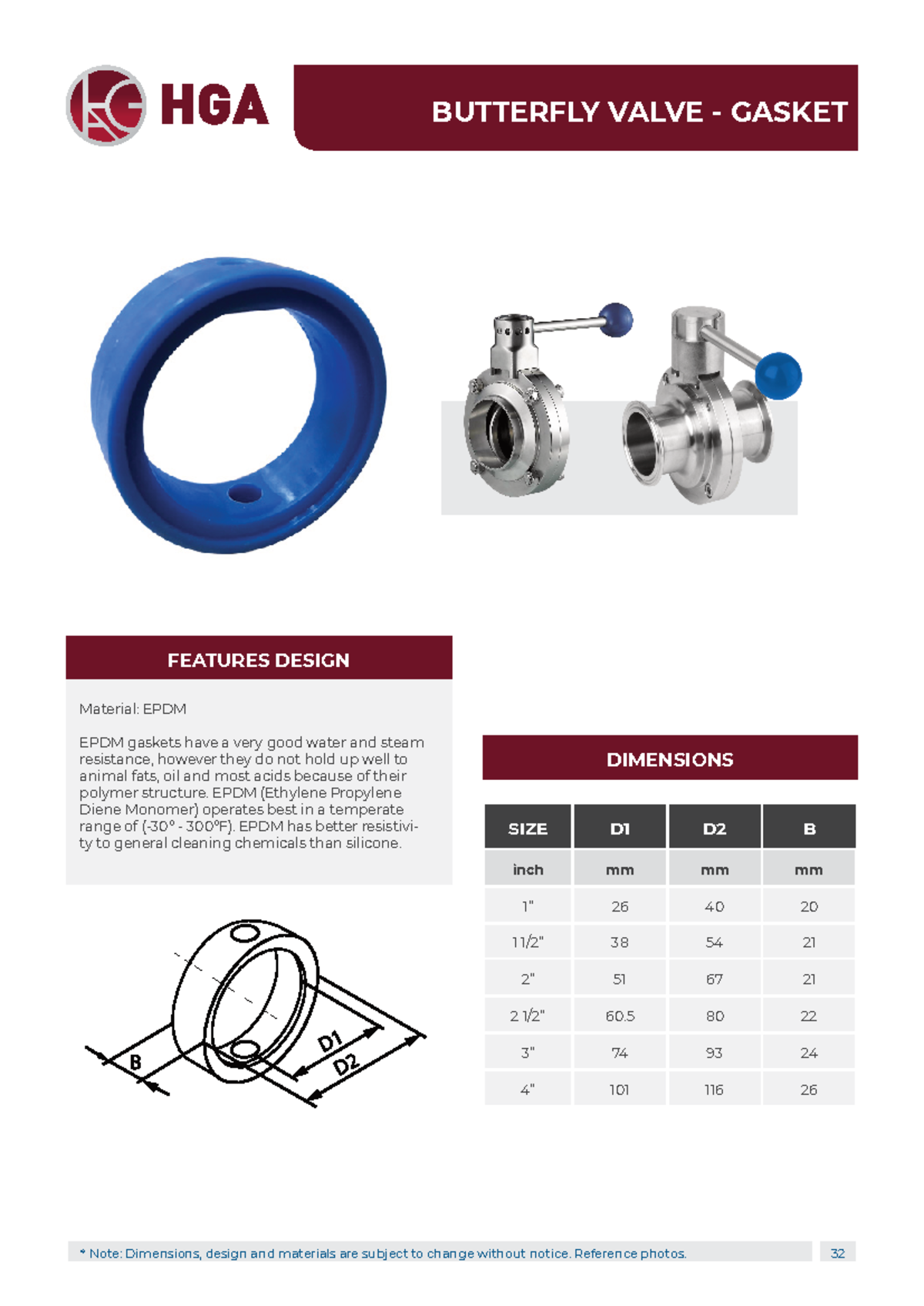 106358 - Notas de reportes - Note: Dimensions, design and materials are ...