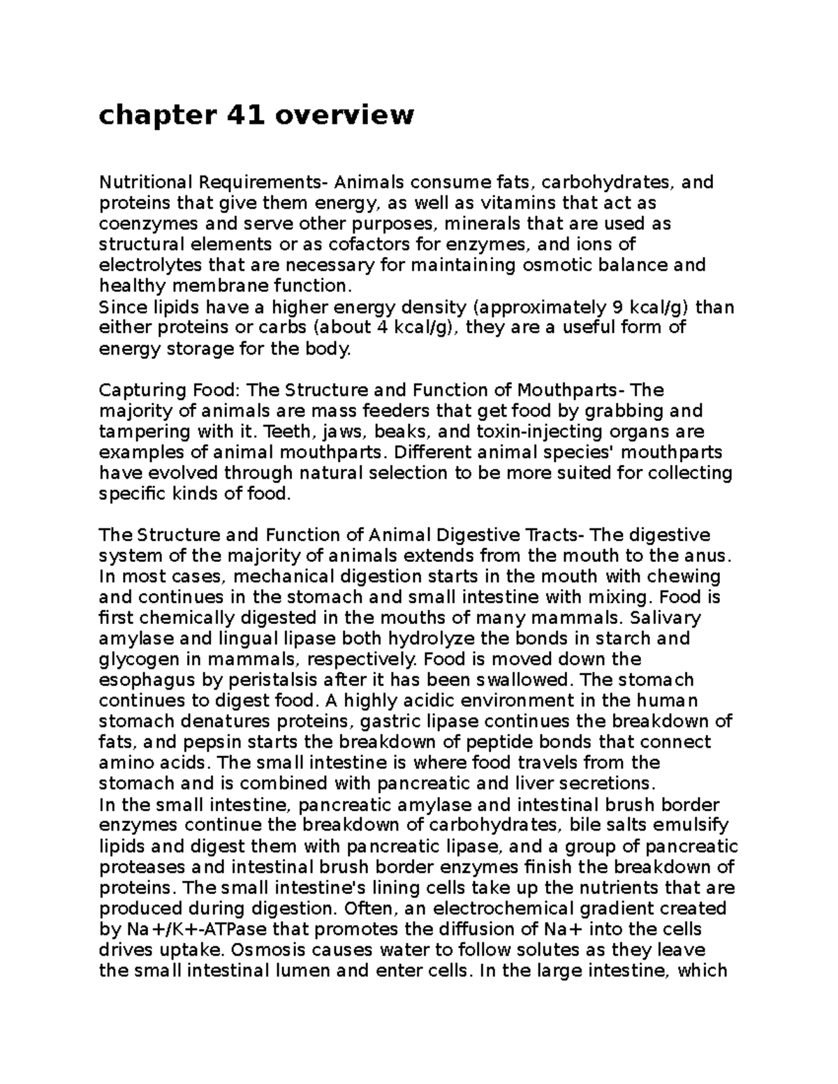 Chapter 41 overview - DETAILED SUMMARY CURATED TO HELP UNDERSTAND TOPIC ...