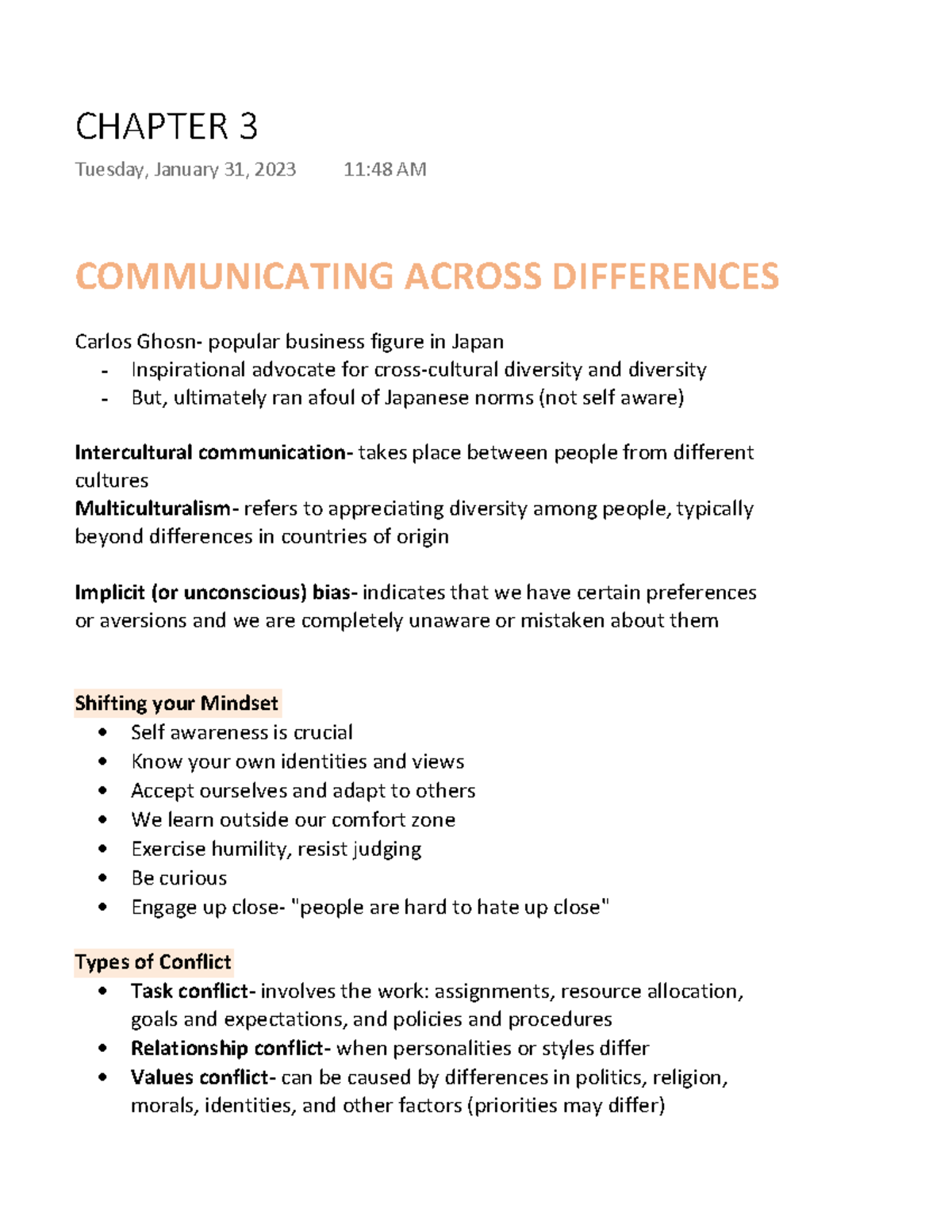Chapter 3- Communicating across differences - COMMUNICATING ACROSS ...