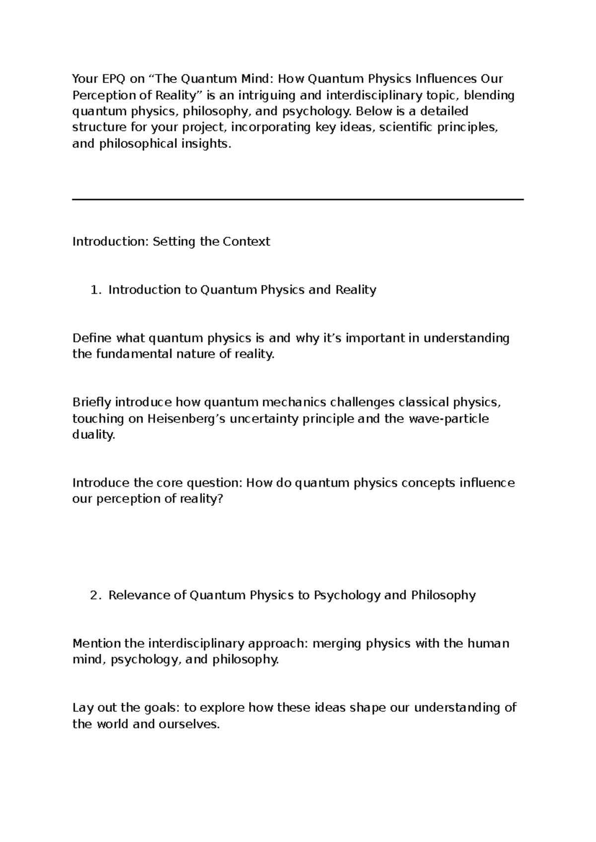 EPQ Idealayout - Cool - Your EPQ on “The Quantum Mind: How Quantum ...