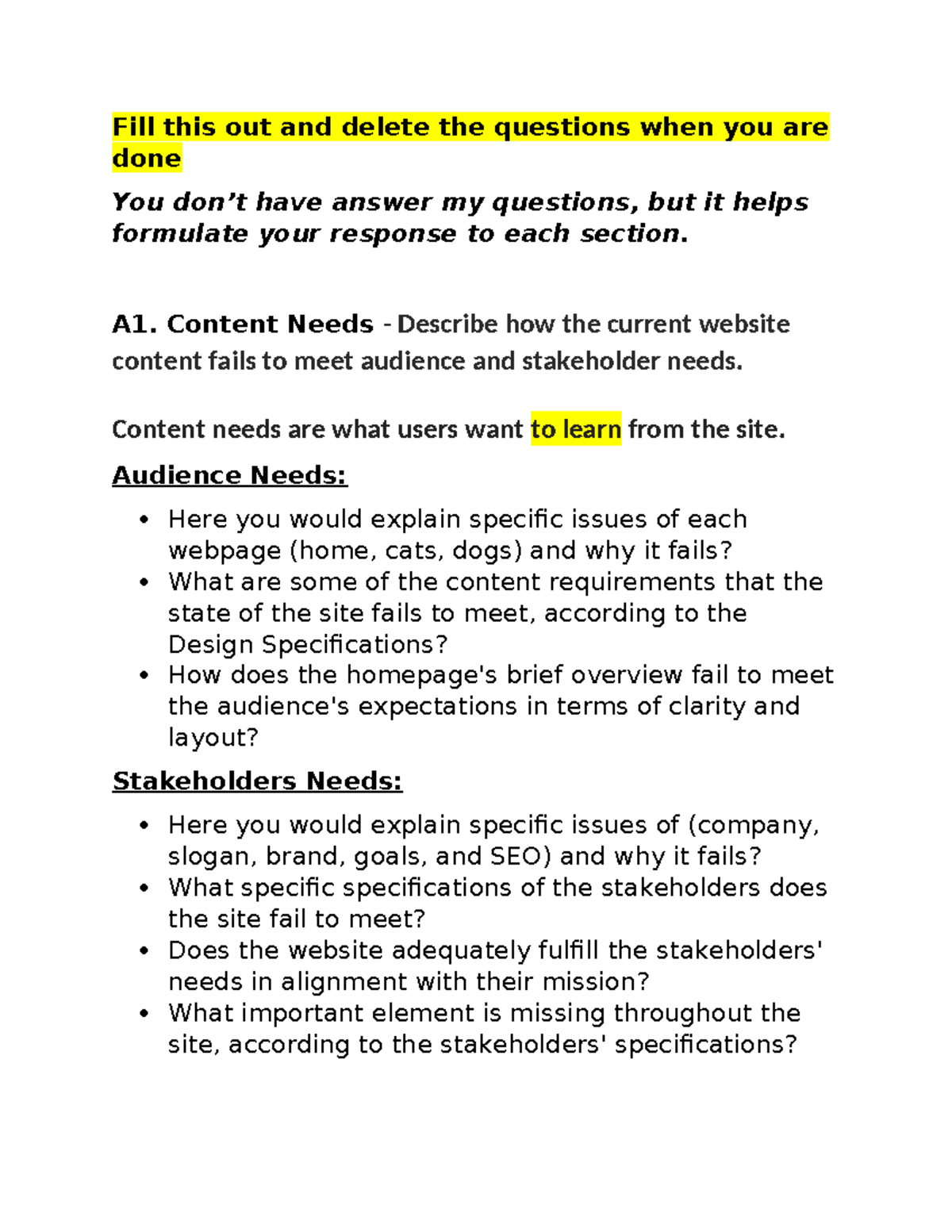 C773 Template Task 1 - not sure - Fill this out and delete the ...