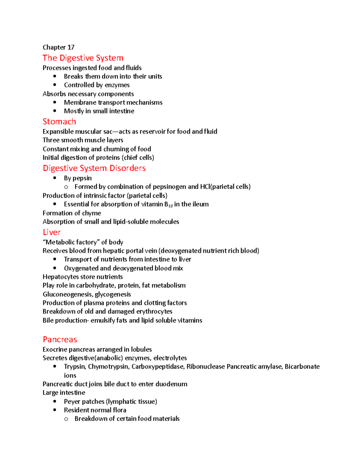 Ch 17 Digestive system Disorders - Chapter 17 The Digestive System ...