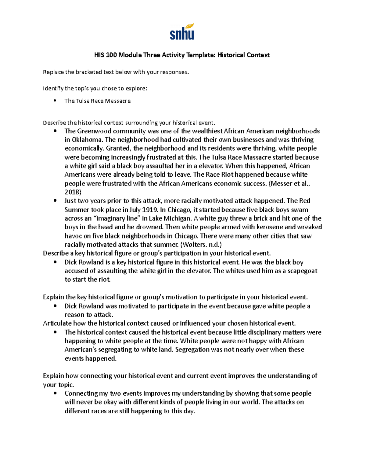 HIS 100 Module Three Activity Context copy - HIS 100 Module Three ...