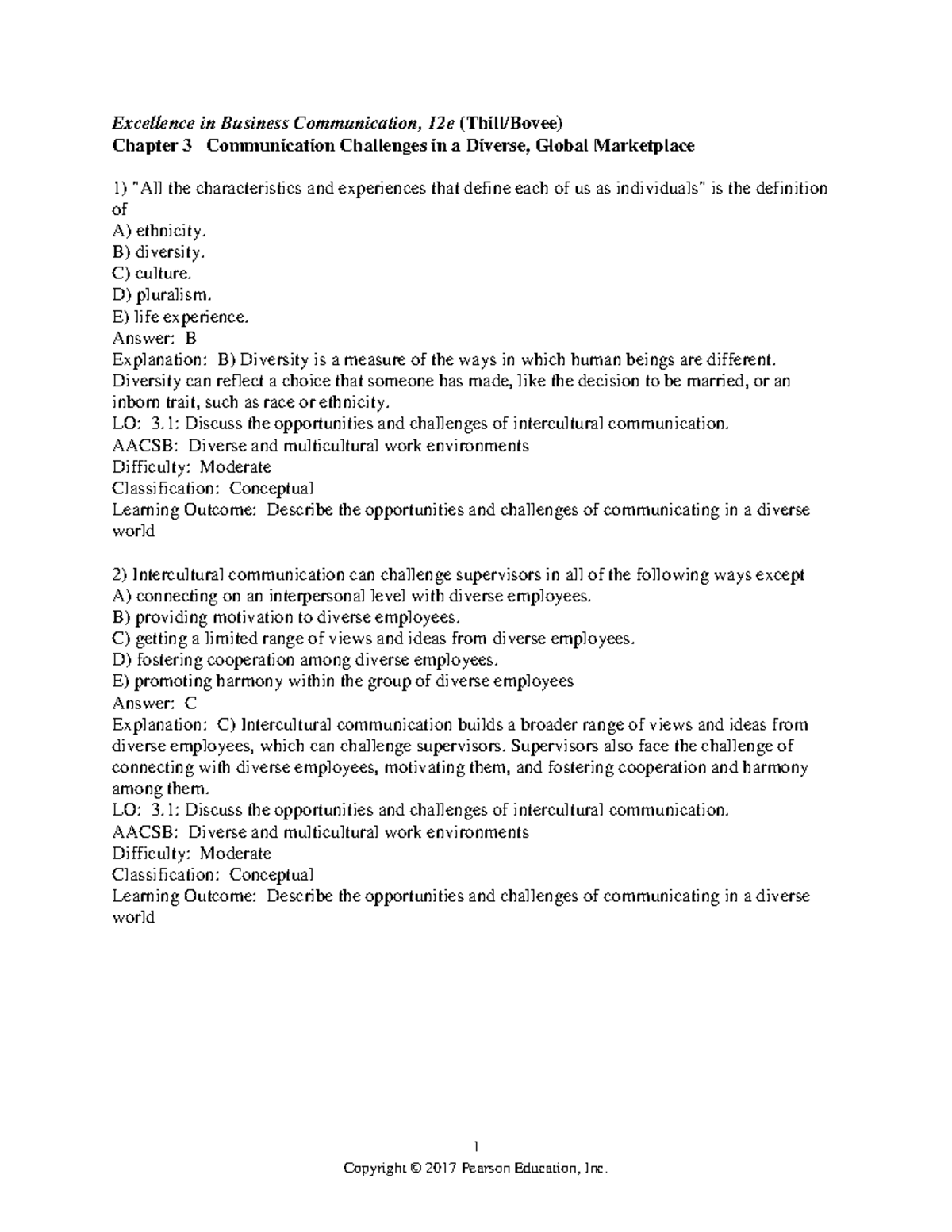 BC Chapter 3 - 1 Excellence in Business Communication, 12e (Thill/Bovee ...