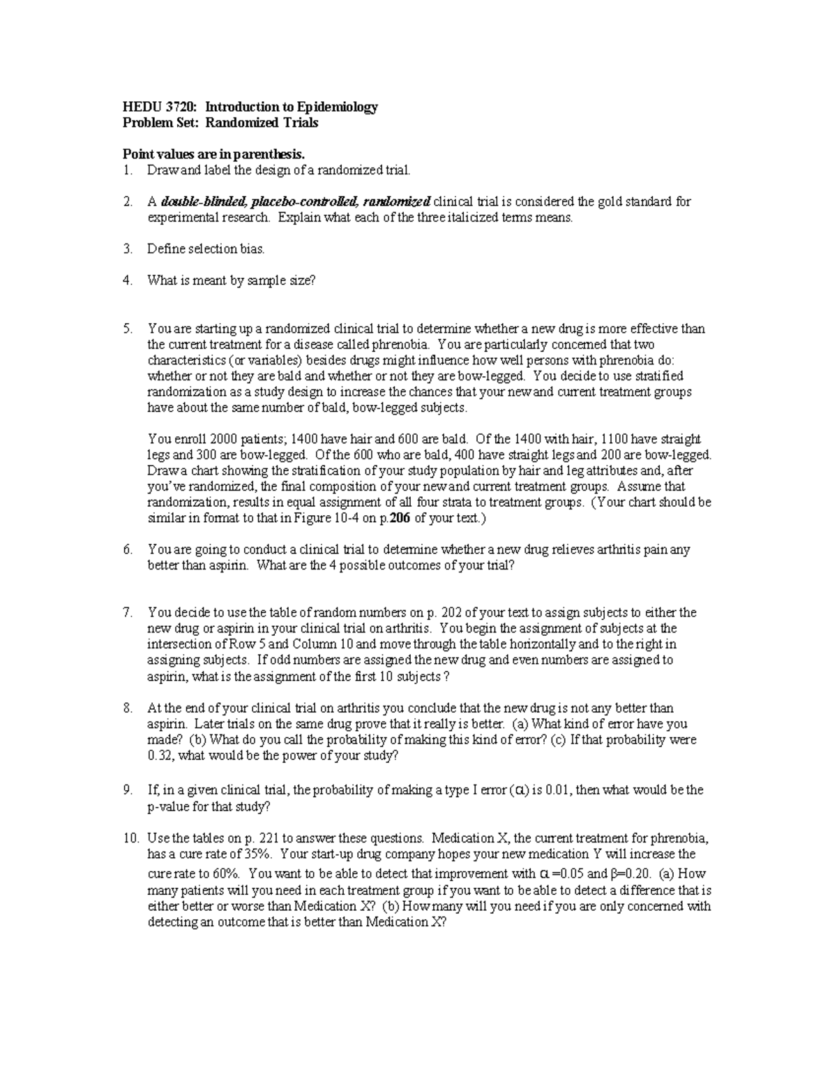 HEDU 3720 HW randomized trials 2022 - HEDU 3720: Introduction to ...