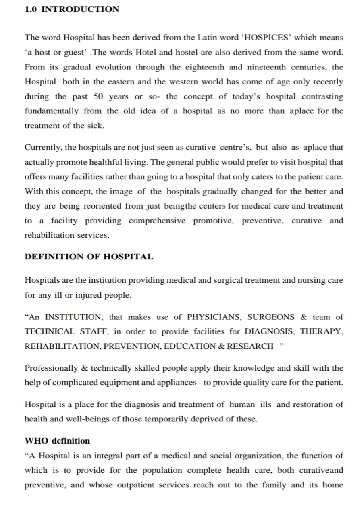 Hospital administration - Hospital management - Studocu