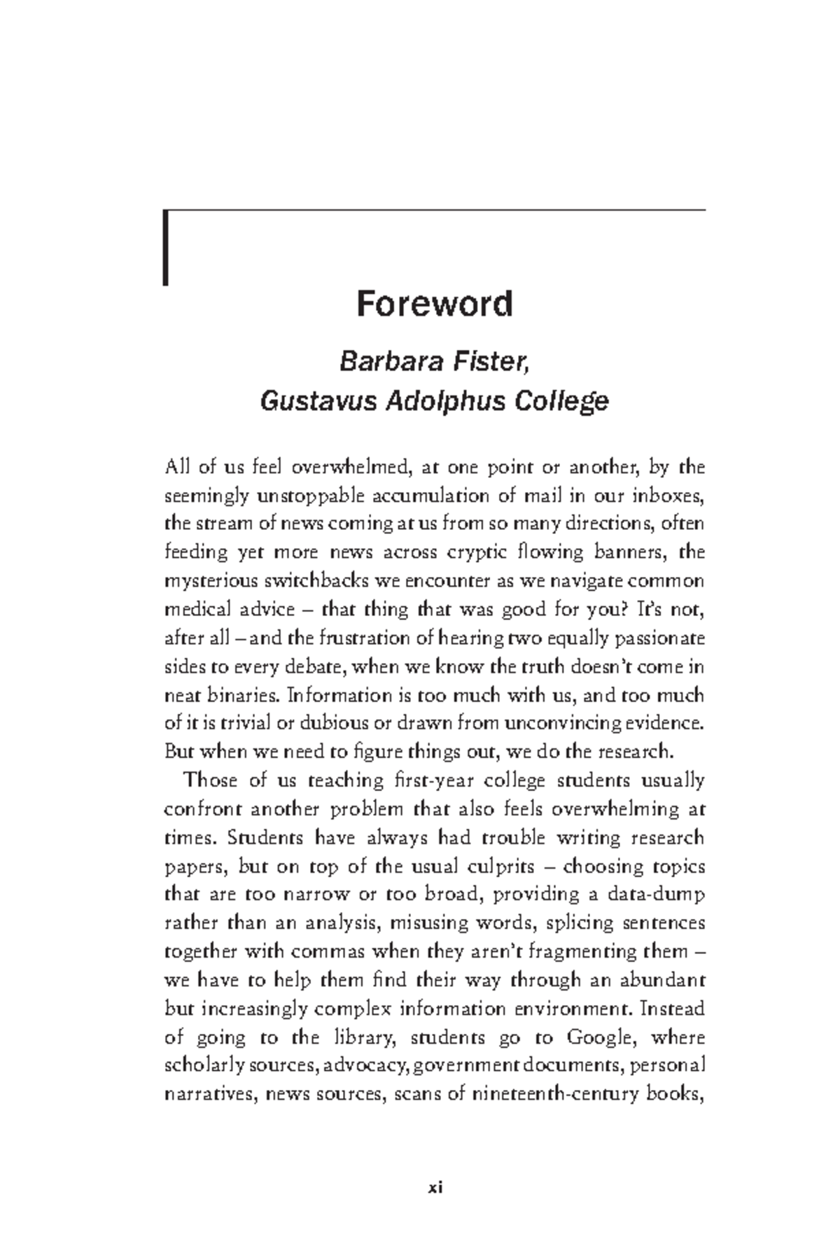 3-s2 - Kepnock is great - xi Foreword Barbara Fister, Gustavus Adolphus ...