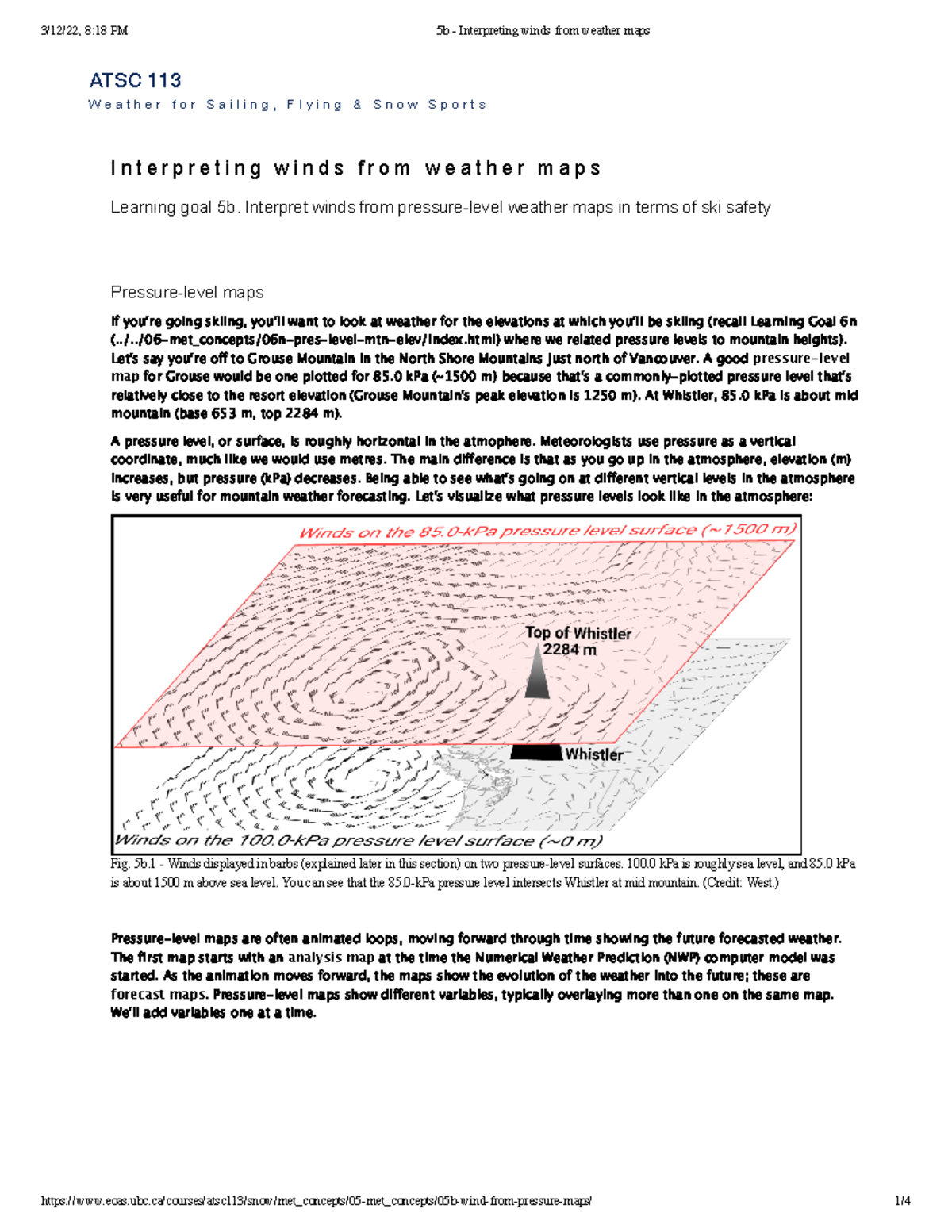 5b - Interpreting winds from weather maps - ATSC 113 I n t e r p r e t ...