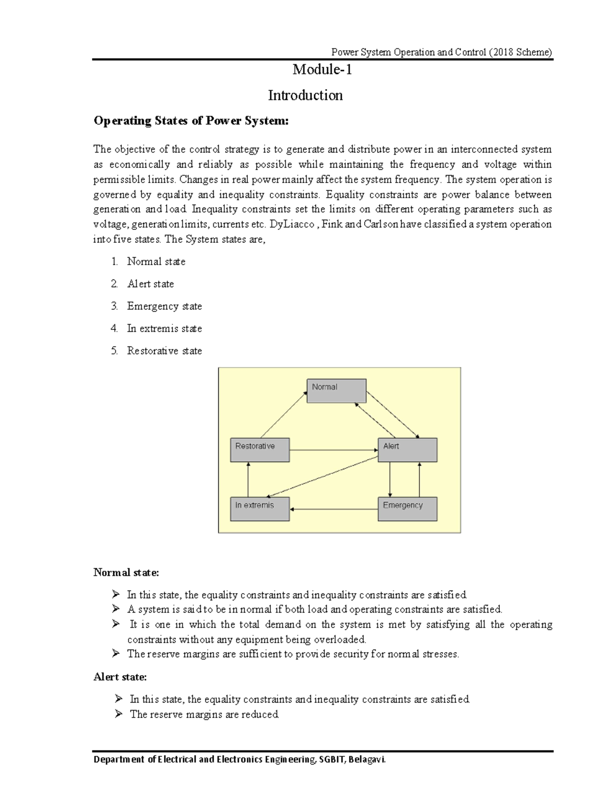 Module 1 Pdf Module I Power System Operation And Control Notes