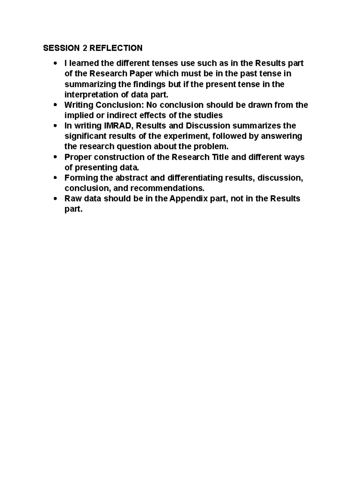 Session 2 Reflection - Module is helpful - SESSION 2 REFLECTION I ...