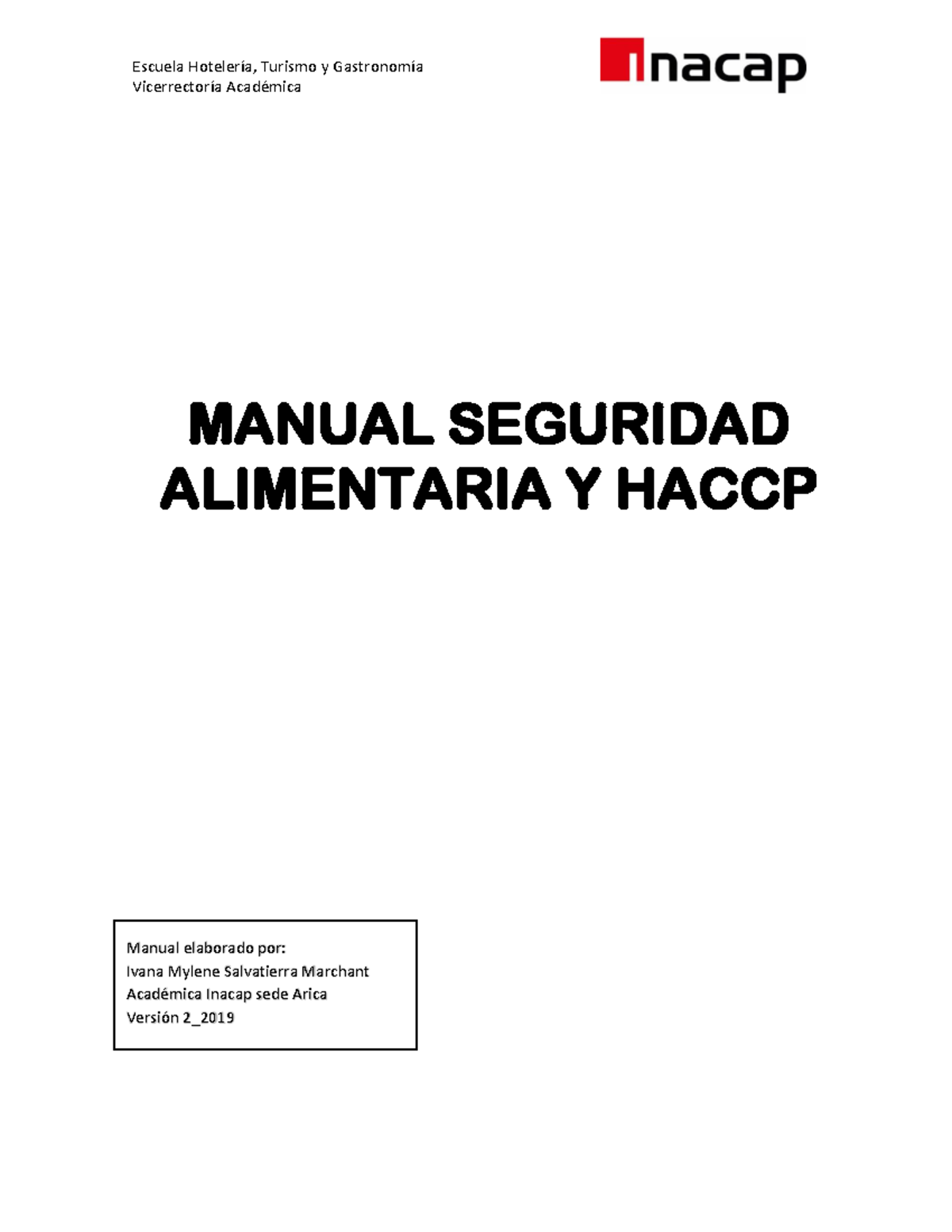 Manual de Seguridad Alimentaria y Haccp - Vicerrectoría Académica ...