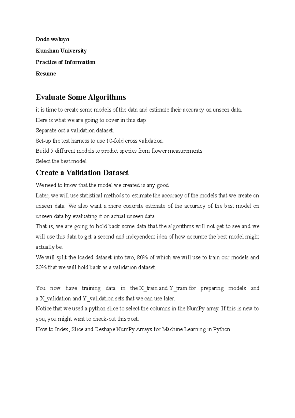 Dodo waluyo assignment POI Machine learning with phyton resume 6 - Dodo waluyo Kunshan ...