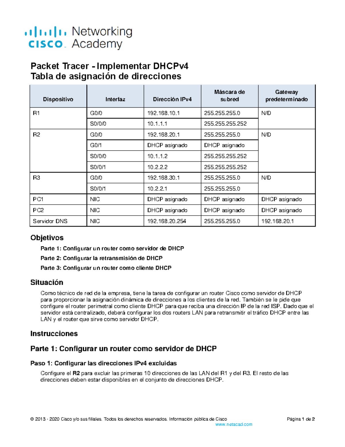 7 - apuntes - 2013 - 2020 Cisco y/o sus filiales. Todos los derechos ...