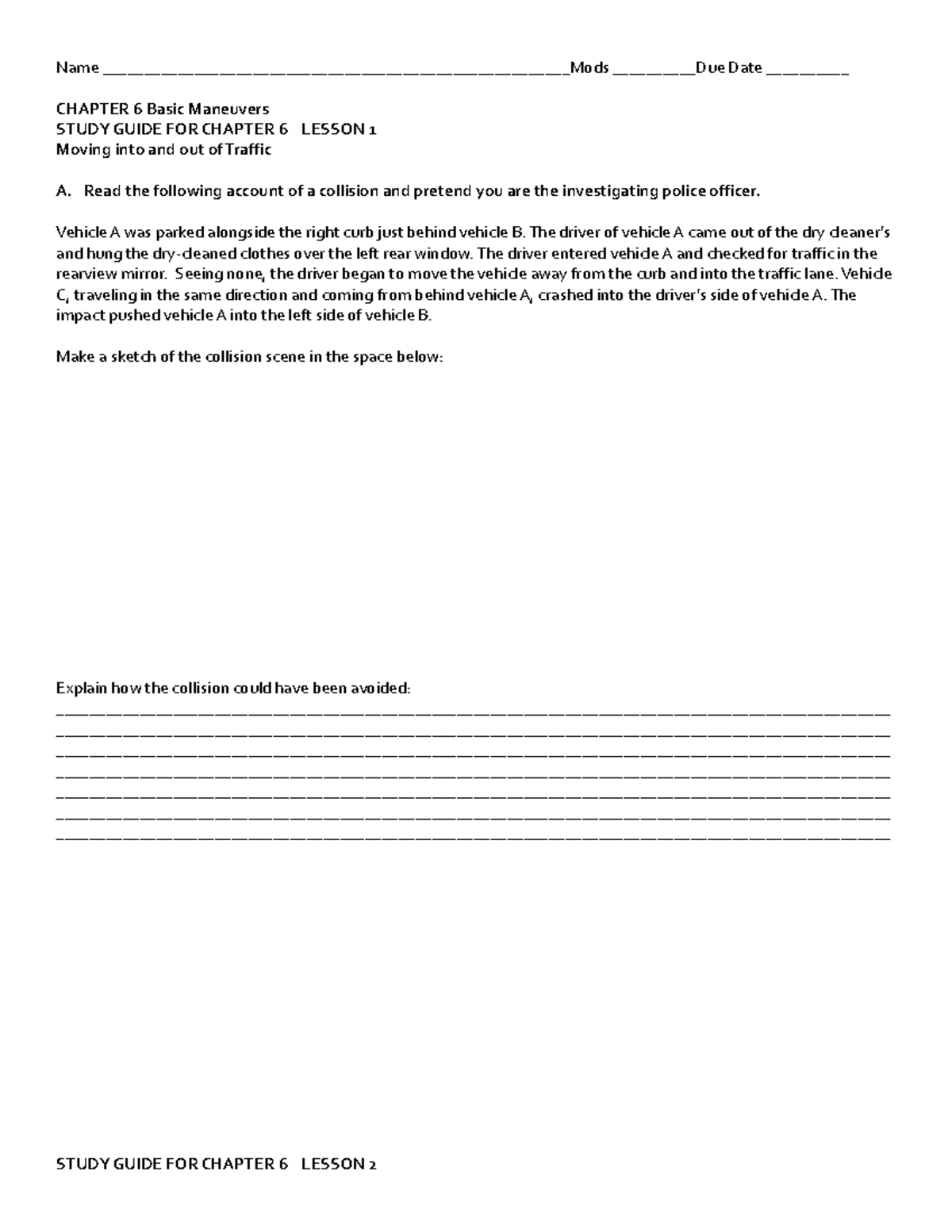 Chapter 6 Study Guide Questions - Name