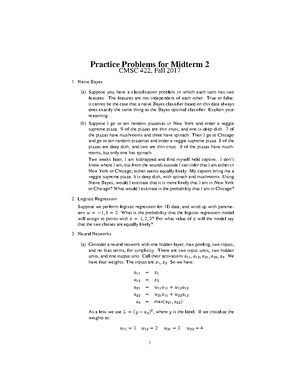 CMSC422-practice final exam - Practice Final Exam CMSC 422 ...