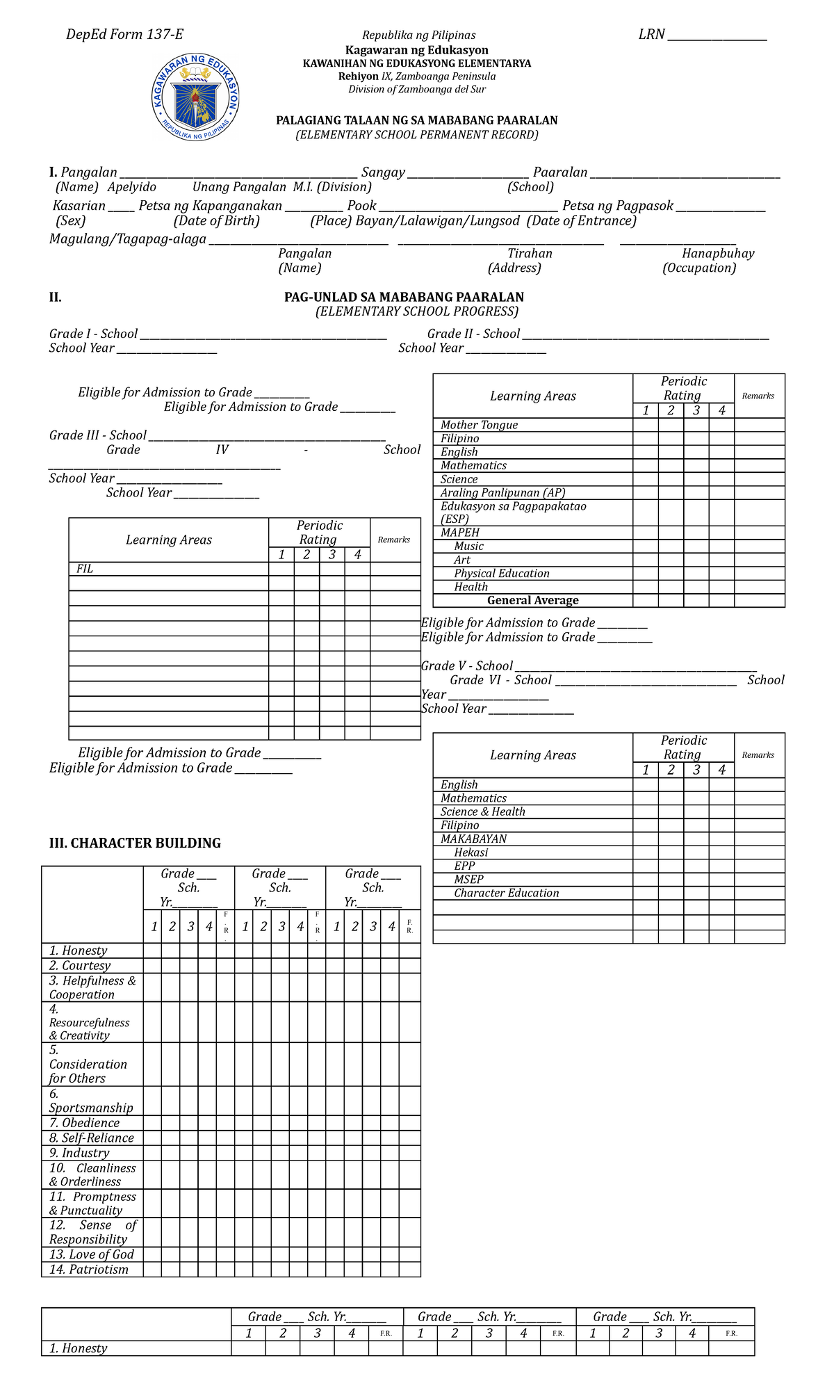 Form 137 Latest Docx Republika Ng Pilipinas Kagawaran Vrogue co