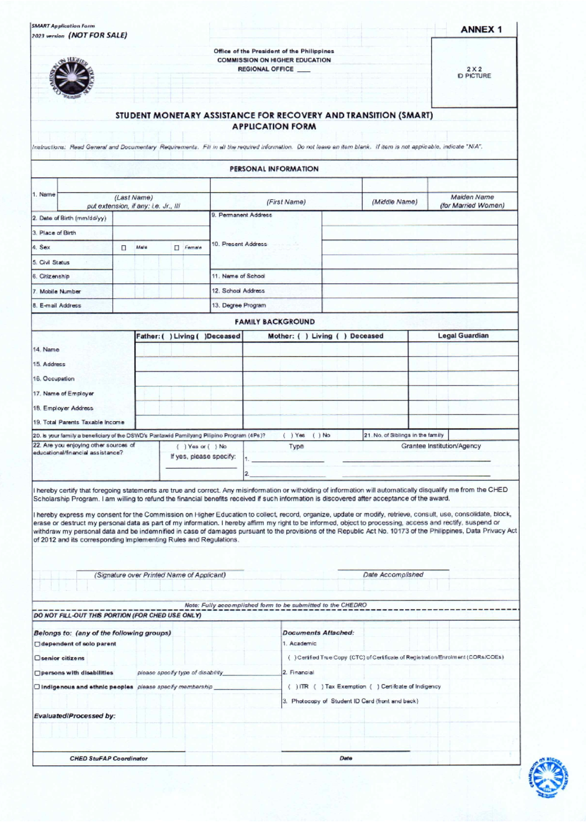Application-Form - Application for for scholarship - BS Accountancy ...