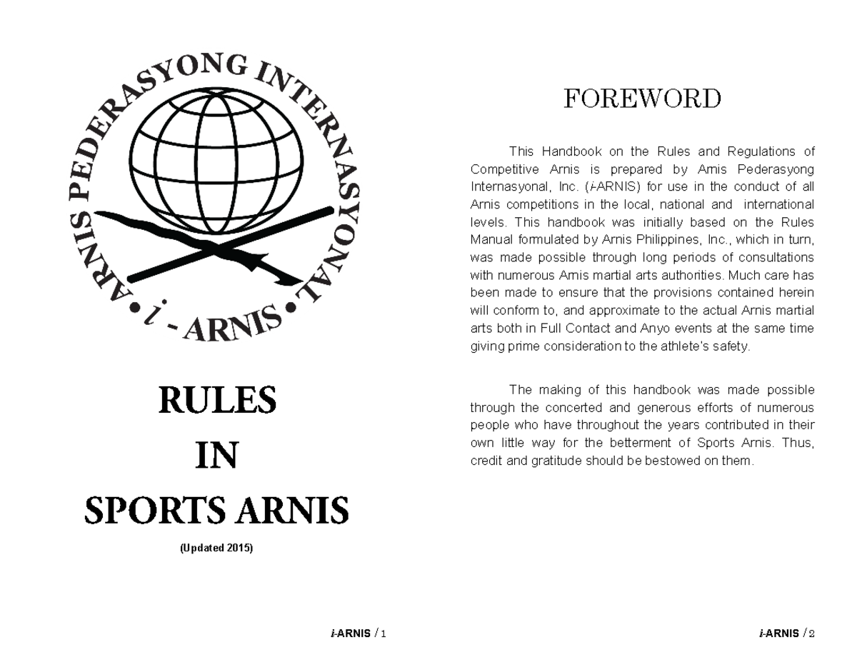 I Arnis Rules-2015-v03 principle of arnis - (Updated 2015) FOREWORD ...