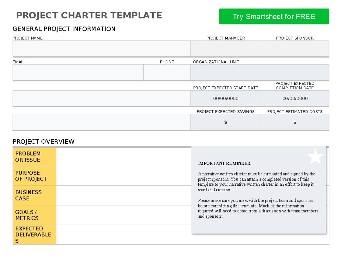 IC-Project-Charter-8556 WORD - PROJECT CHARTER TEMPLATE GENERAL PROJECT ...