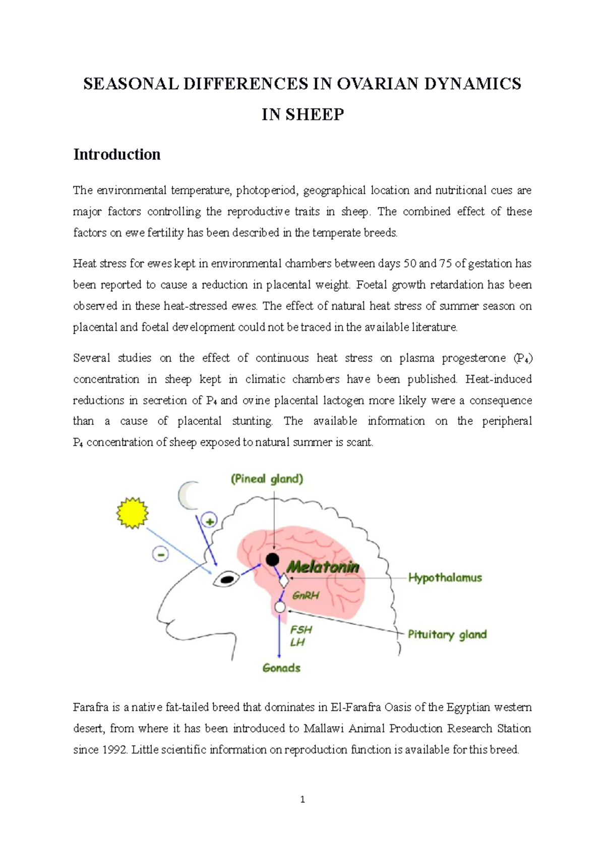 Sheep assignment - abcd - SEASONAL DIFFERENCES IN OVARIAN DYNAMICS IN ...