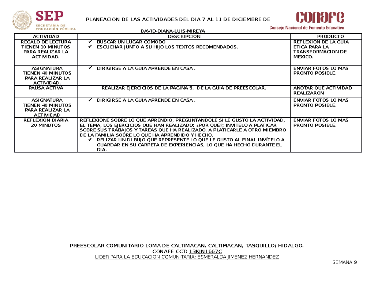 Planeacion Semana 16 del 7 al 11 de Diciembre - DAVID-DIANA-LUIS-MIREYA ...