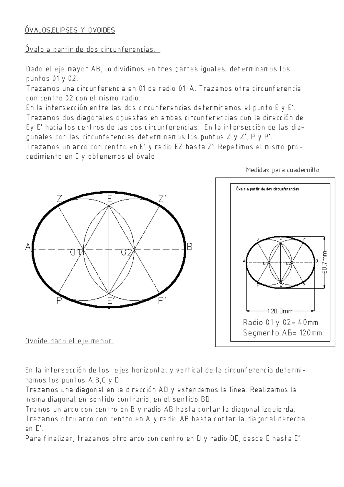 2 Fotocopias Y Lamina de ovalos, elipses y ovoides copia - ÓVALOS ...