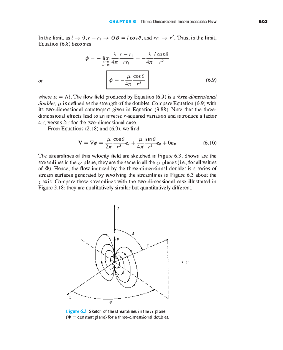 Aerodynamics Lecture 21 - C H A P T E R 6 Three-Dimensional Incompressible Flow 503 In the limit ...