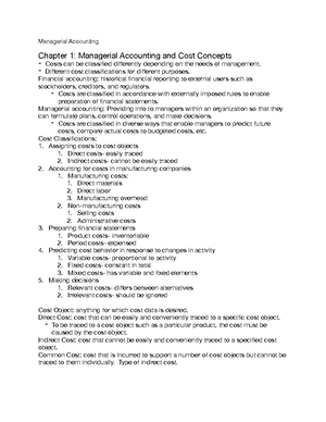 Managerial Accounting Finals Summary Notes - Managerial Accounting ...