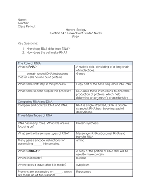 12.1 Biology The Work of Gregor Mendel Guided Notes - Name: john ...