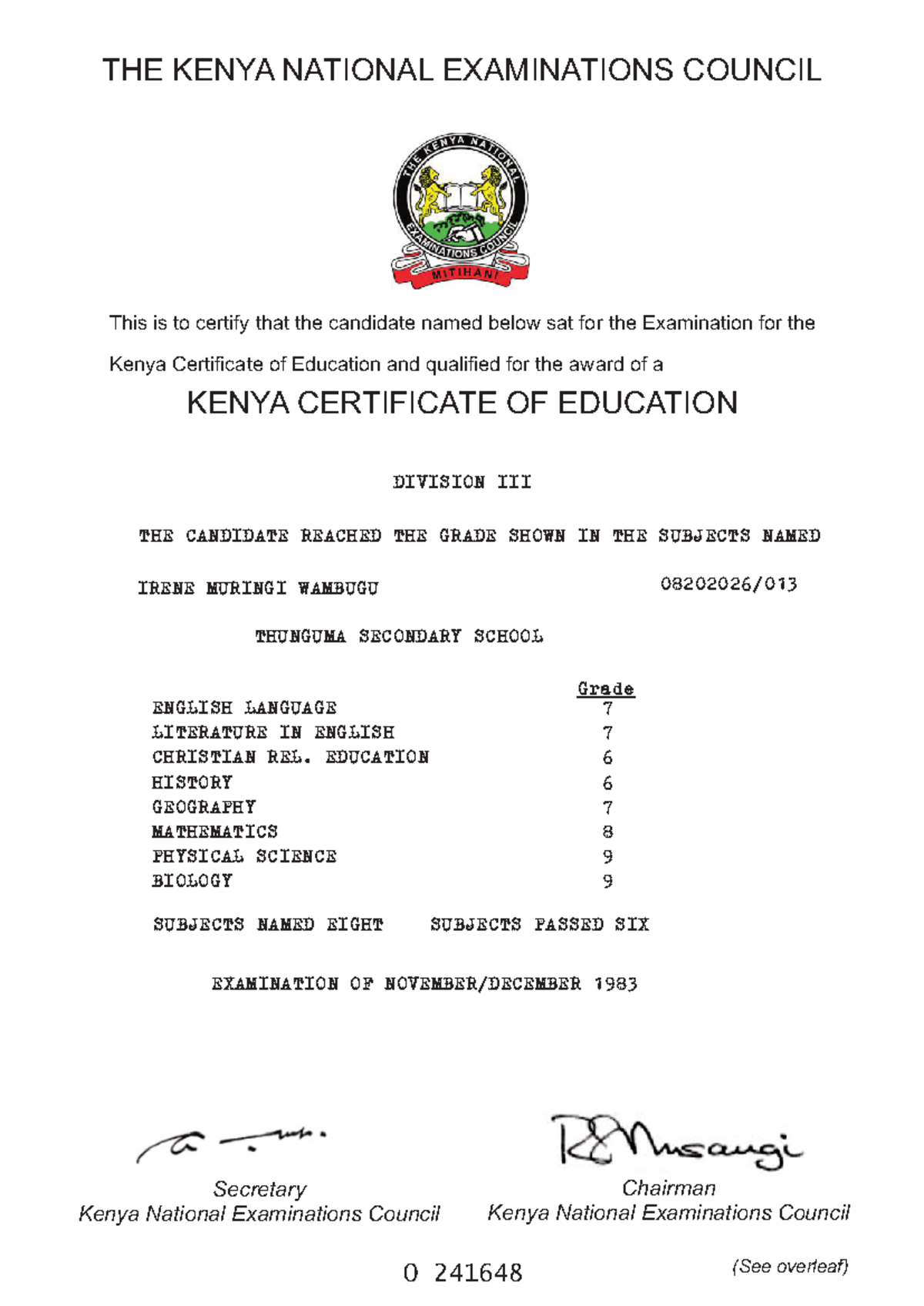 Purchasing & Supply Chain Management - THE KENYA NATIONAL EXAMINATIONS ...
