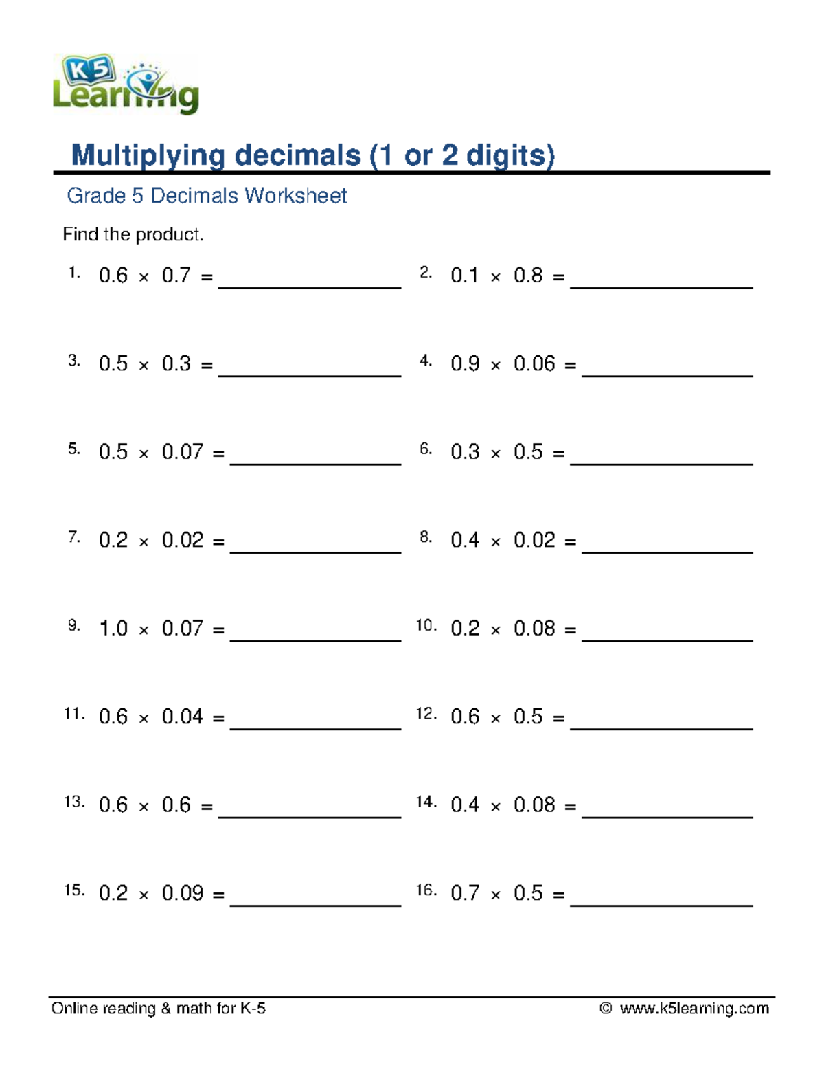 Grade 5 multiplying decimals mentally f - Bachelor of Elementary ...