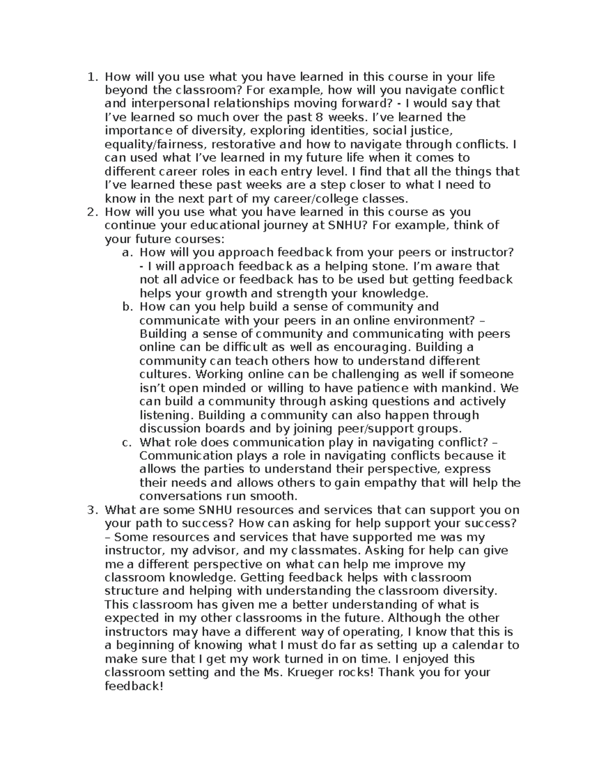 week 8 assignment - How will you use what you have learned in this ...