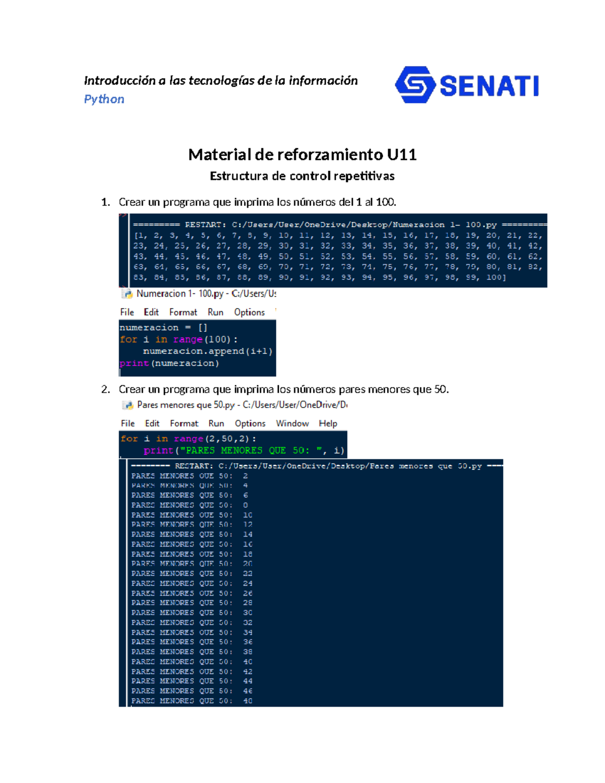 Material de reforzamiento U11 - Introducción a las tecnologías de la ...