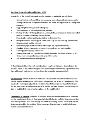 Clerk - CLERK GENERAL STATEMENT OF DUTIES: Performs clerical office ...