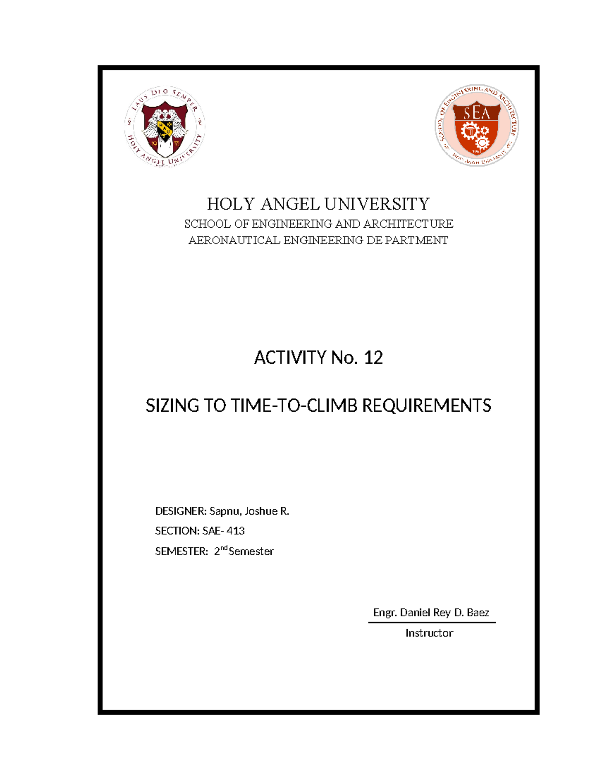 ACT-12Fsapnu-1 - Reviews - HOLY ANGEL UNIVERSITY SCHOOL OF ENGINEERING ...