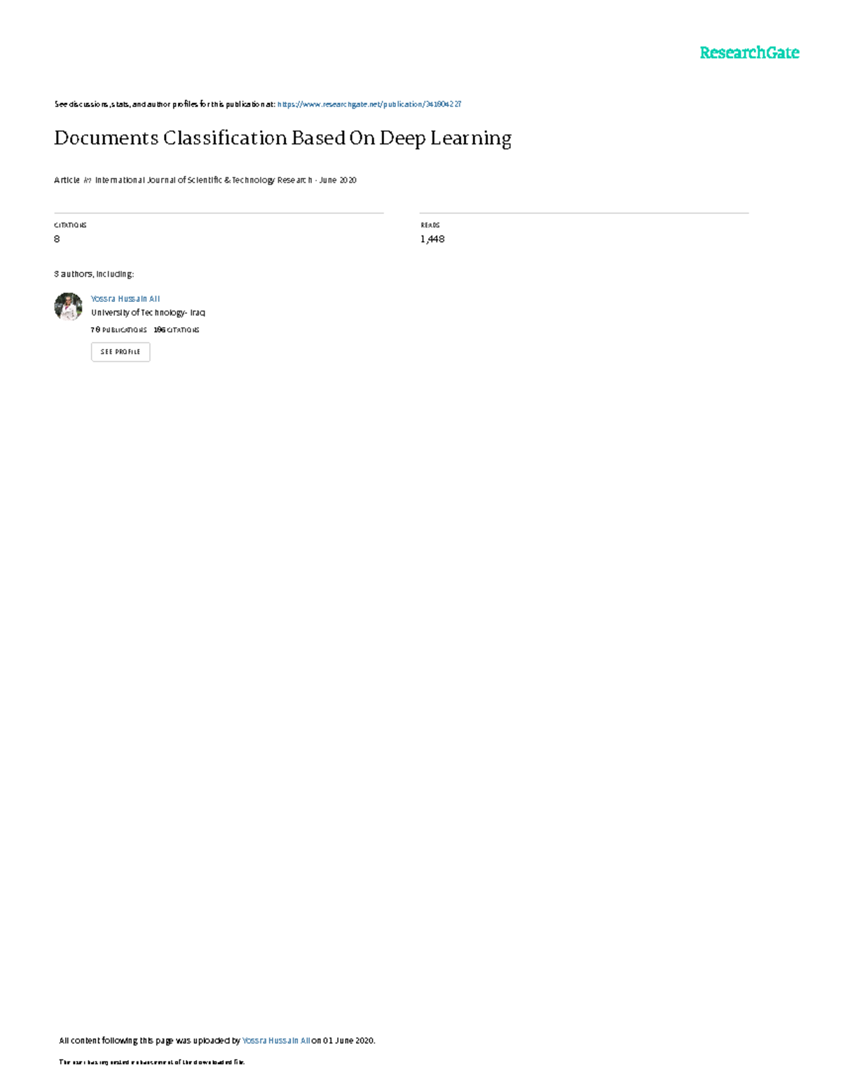 Documents Classification Based On Deep Learning - See discussions ...
