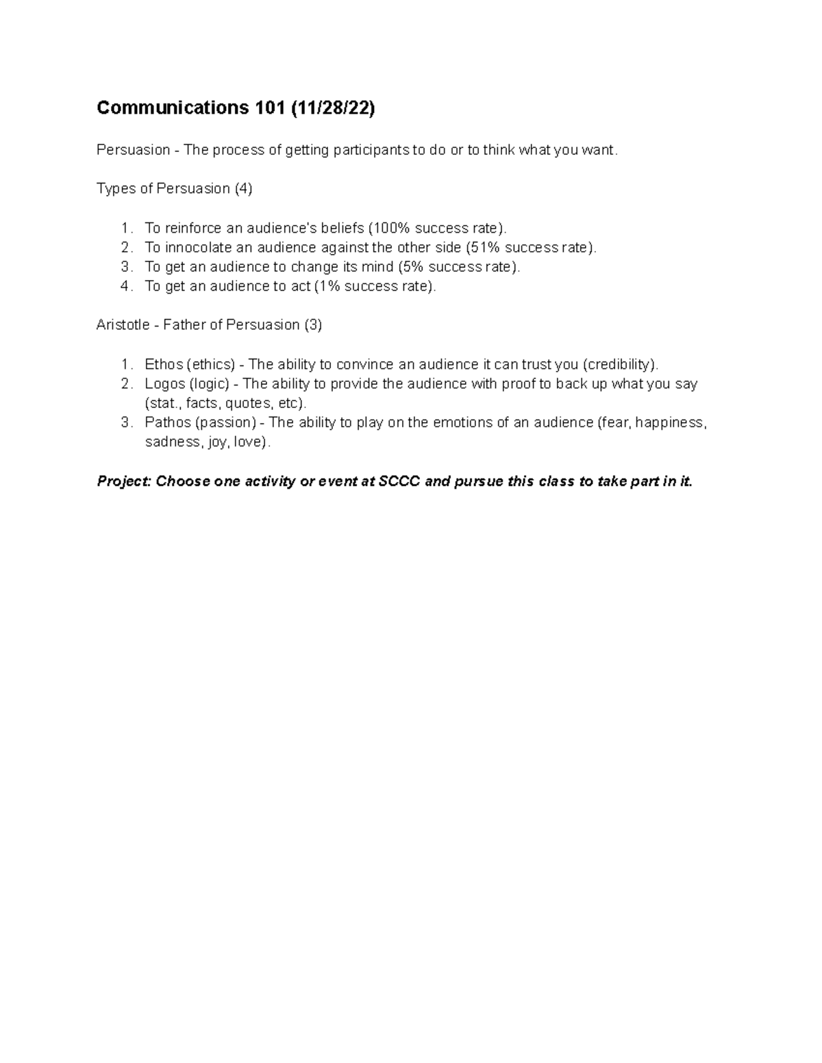 Communications 101 - 11.28.22 - Communications 101 (11/28/22 ...