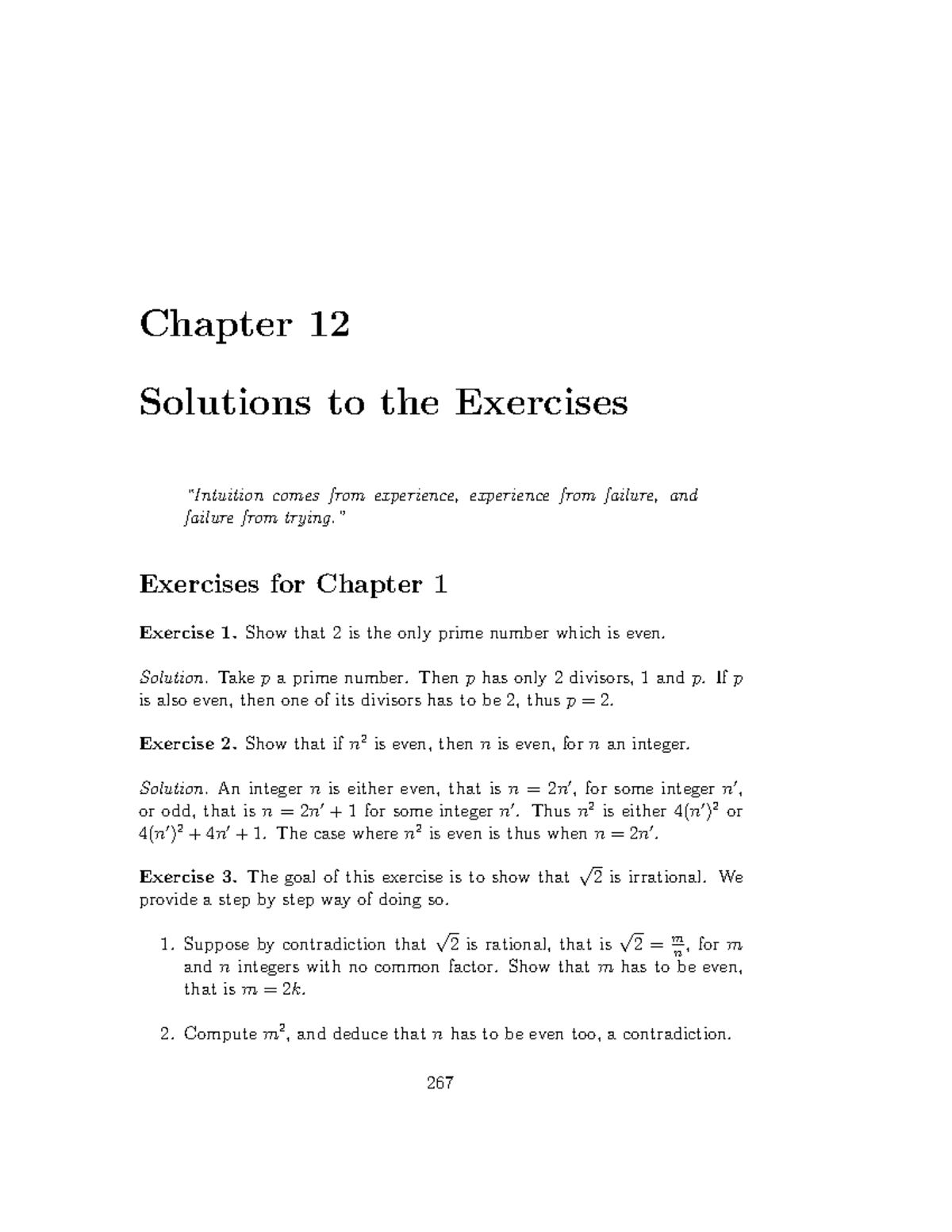 computational logic - Chapter 12 Solutions to the Exercises “Intuition comes from experience ...