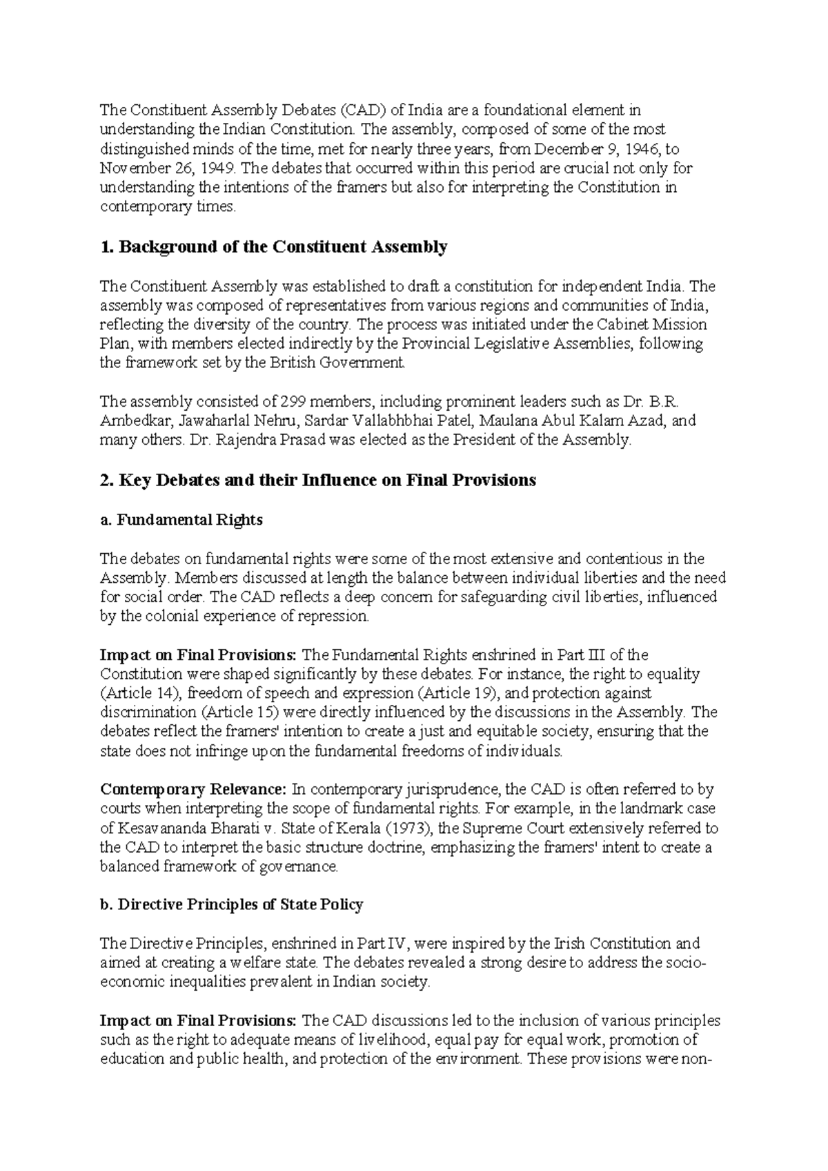 The Constituent Assembly Debates - The assembly, composed of some of ...