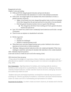 Week 3 Reflection - Provides outlined special education terms and ...