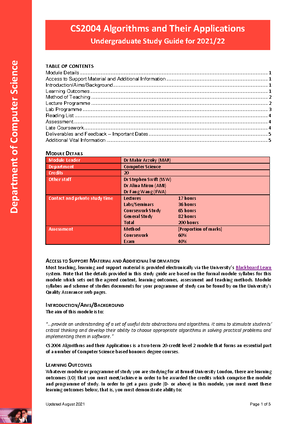 CS2004 Assessment Brief Task 2 (2020-2021) - CS2004 - Brunel University - Studocu