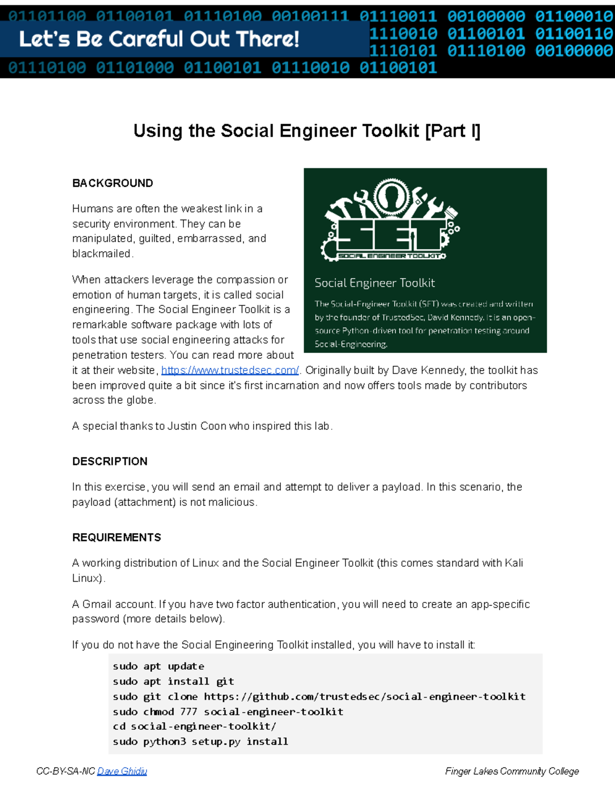 FLCC - CSC-270 - CH06 - Lab - Using the Social Engineer Toolkit [Part I ...