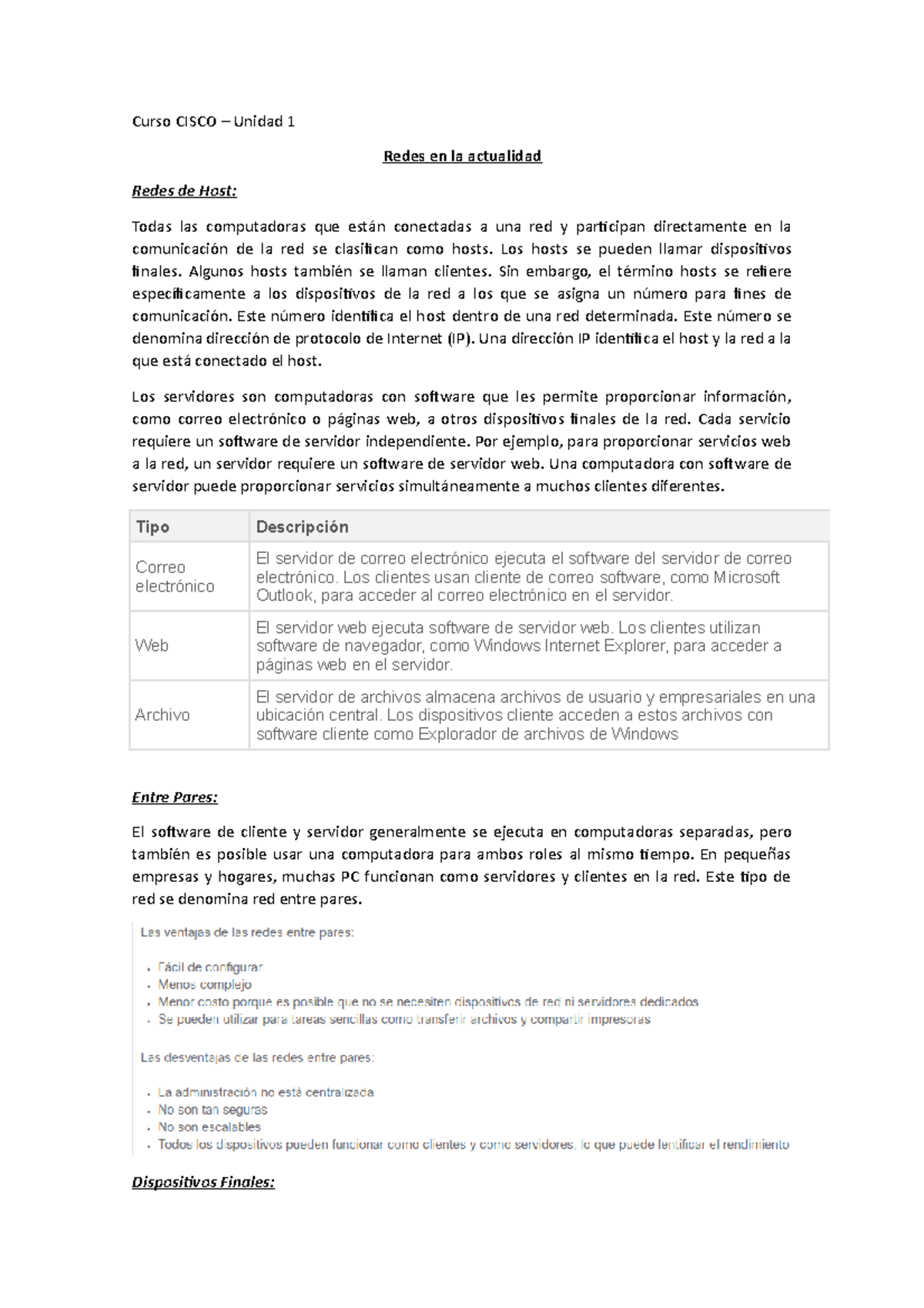 Curso Cisco - Modulo 1 - Curso CISCO – Unidad 1 Redes en la actualidad ...